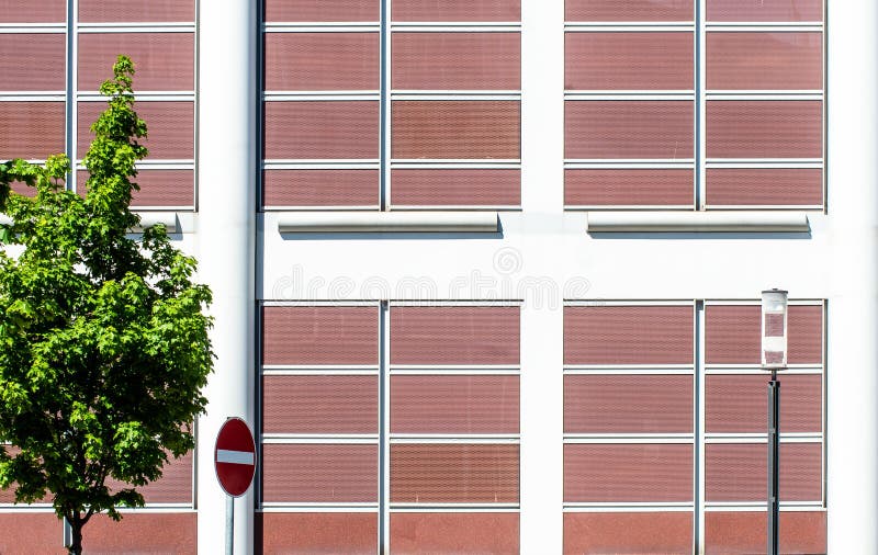 Horizontal Shot of a White Building S Exterior with a Tree and a ...