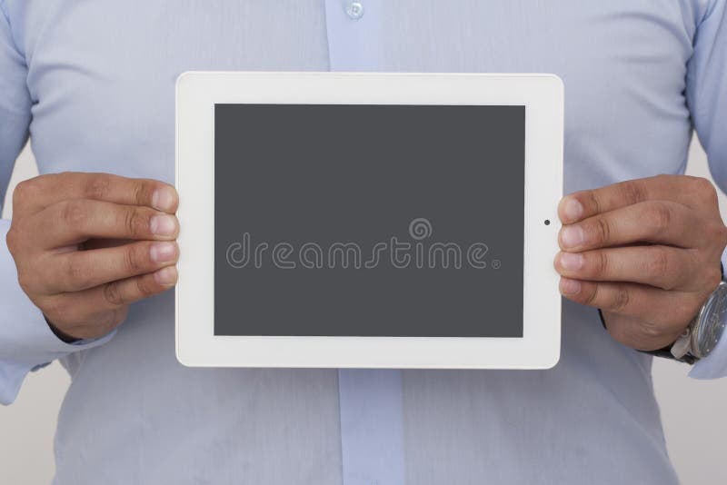 Horizontal Showing Screen of a Digital Tablet Stock Photo - Image of ...