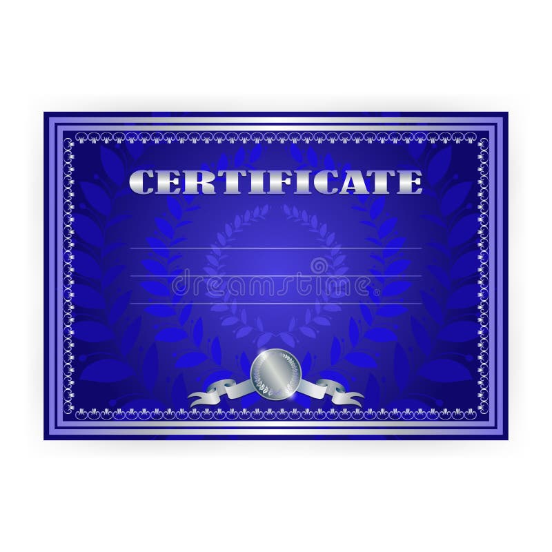 Silver Certificate / Diploma Background (template) Stock Vector ...