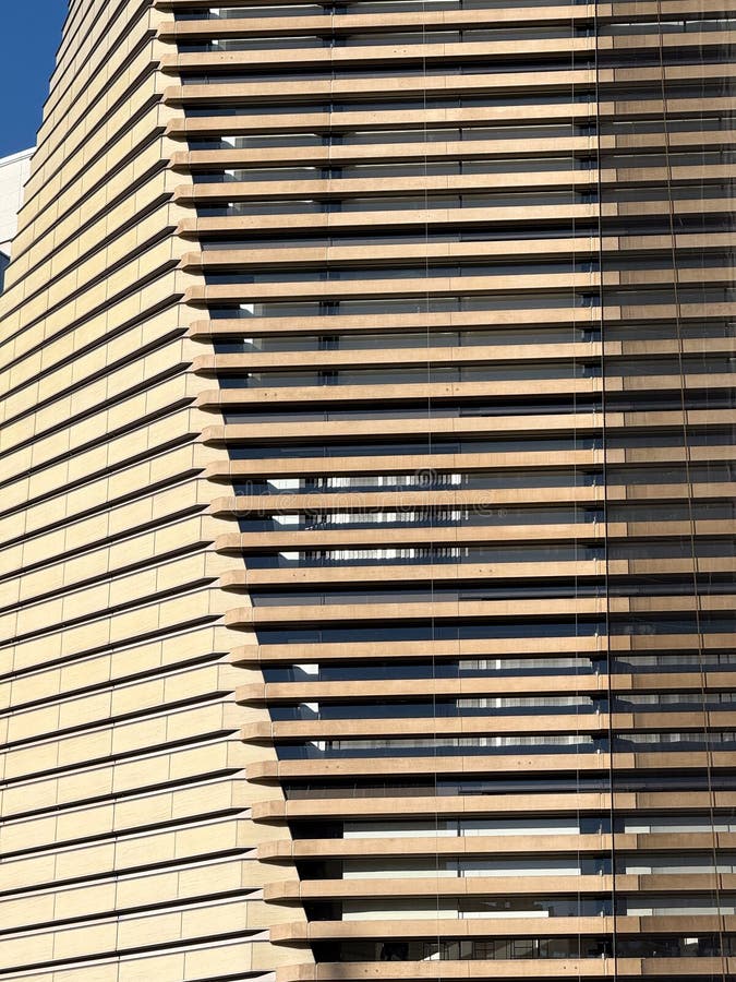 Horizontal Slabs on Modern Building Creating Linear Pattern Stock Image ...