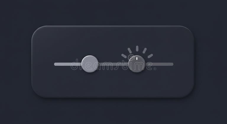 Horizontal Slider on a Dark Rectangular Panel with Rounded Corners ...