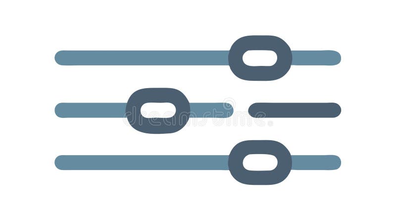 Horizontal Sliders Settings Control Options Graphic , Vector Design ...