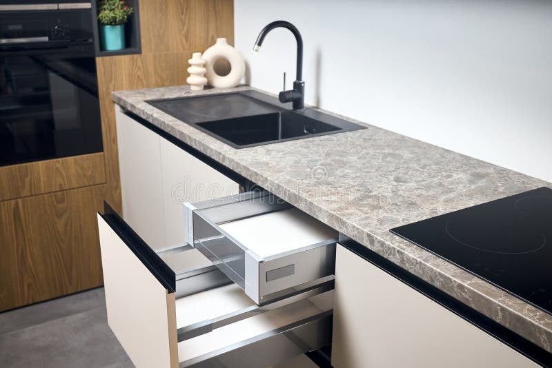 Kitchen Cabinet Pull Out Shelves Stock Photos - Free & Royalty-Free ...