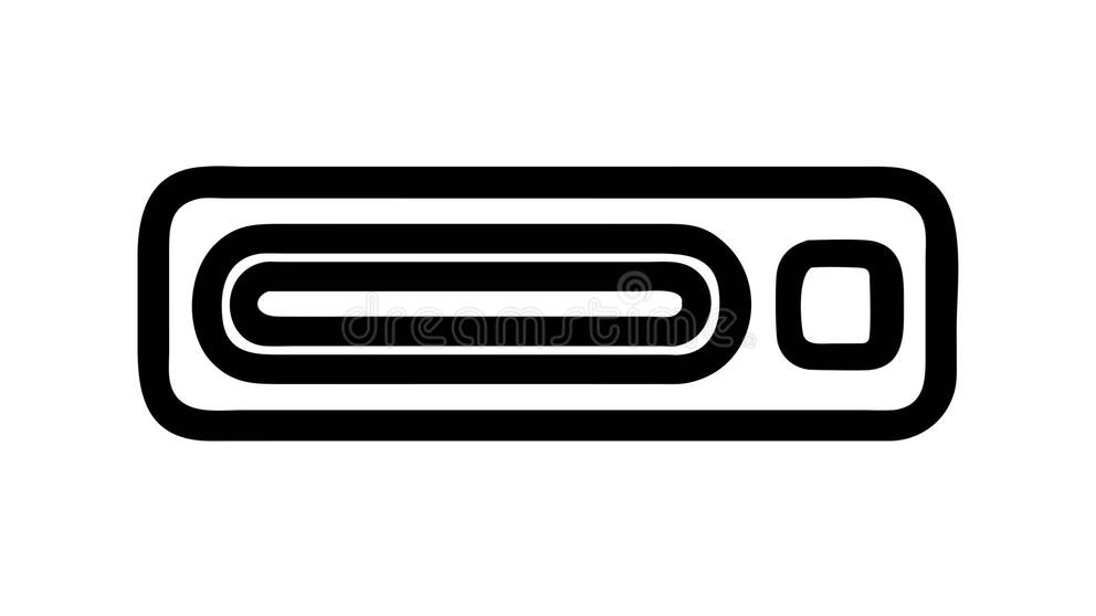 Horizontal Slot Icon Vector, Card Reader or Input Symbol, Vector Design ...