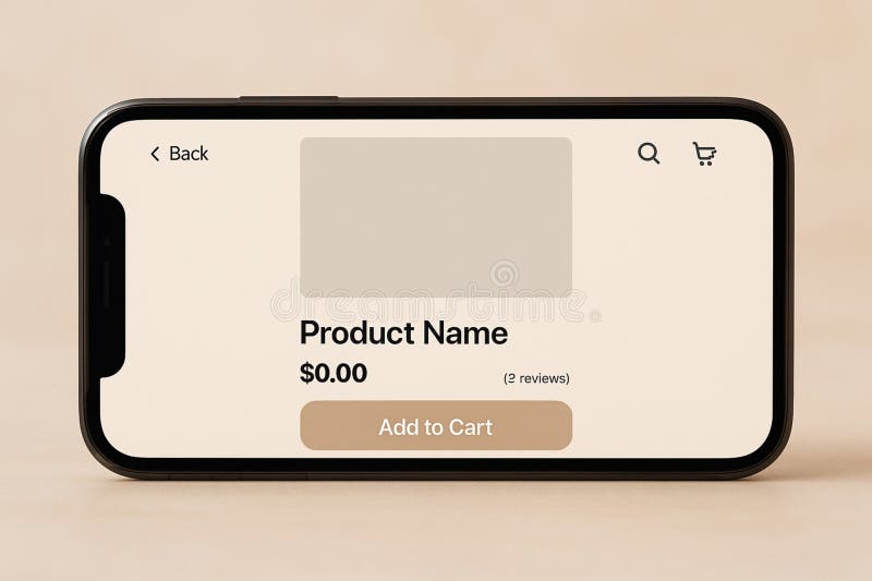 Smartphone Checkout Mockup Vector – Minimal Stock Photo Template for ...