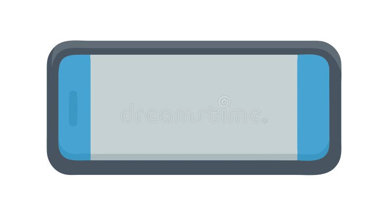 Horizontal Smartphone Icon, Mobile Device and App Preview, Vector ...