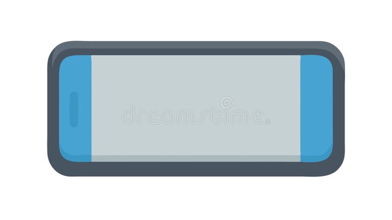 Horizontal Smartphone Icon, Mobile Device and App Preview, Vector ...