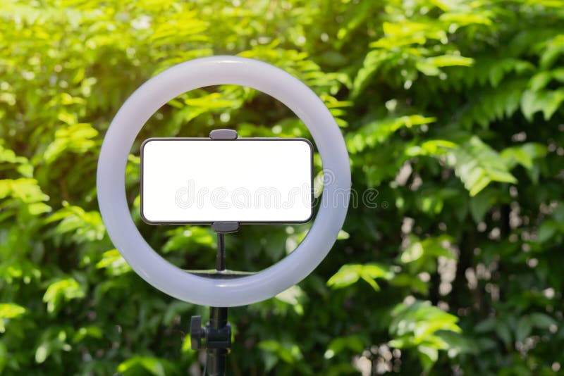 Ring Lamp for Indoor Lighting, Placed on a Simple White Background ...