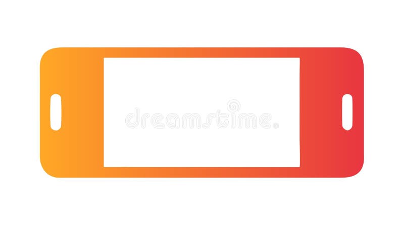 Horizontal Smartphone for Mobile App or Multimedia Content, Vector ...