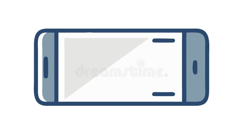 Horizontal Smartphone Mobile Phone Vector Icon Symbol, Vector Design ...