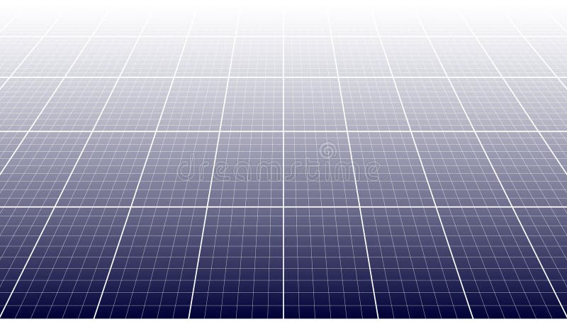 Horizontal Solar Panels Cells Isolated on White Background. Solar Farm ...