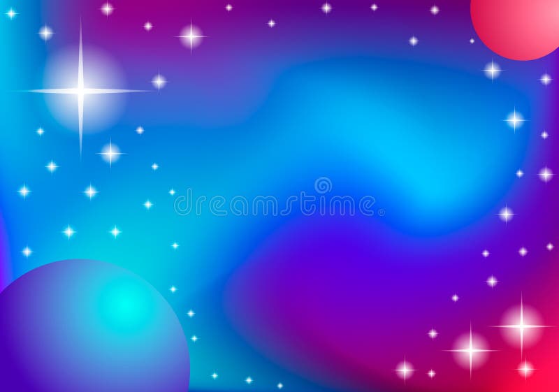 Horizontal Space Background with Abstract Shape and Planets. Web Design ...