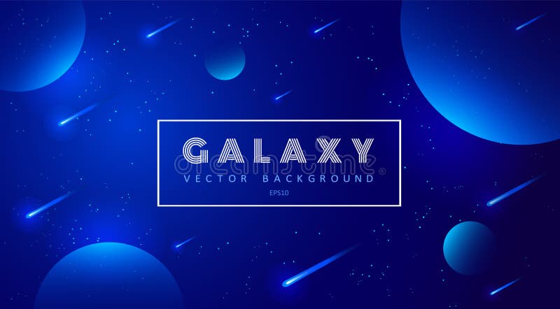 Horizontal Space Background with Abstract Shape and Stars. Web Design ...