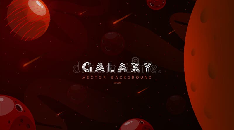 Horizontal Space Backgrounds with Abstract Shape and Planets. Web ...