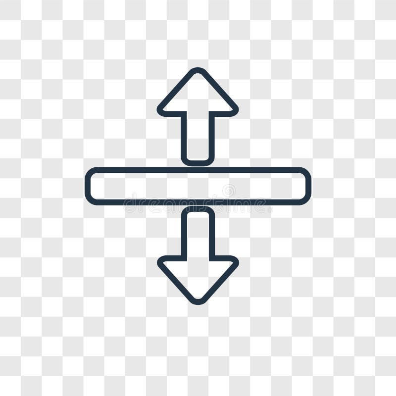 Horizontal Split Concept Vector Linear Icon Isolated on Transparent ...
