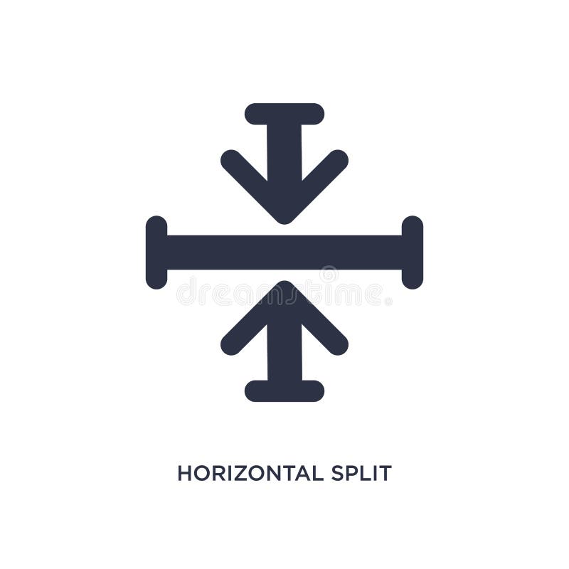 Horizontal Split Vector Icon on White Background. Flat Vector ...