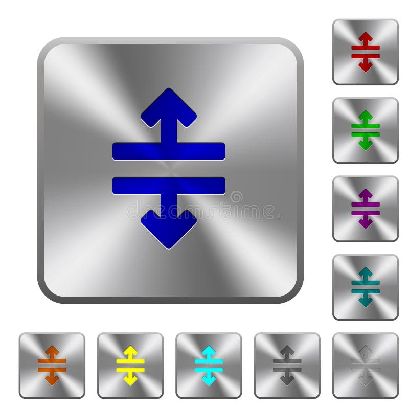 Horizontal Split Tool Rounded Square Steel Buttons Stock Vector ...