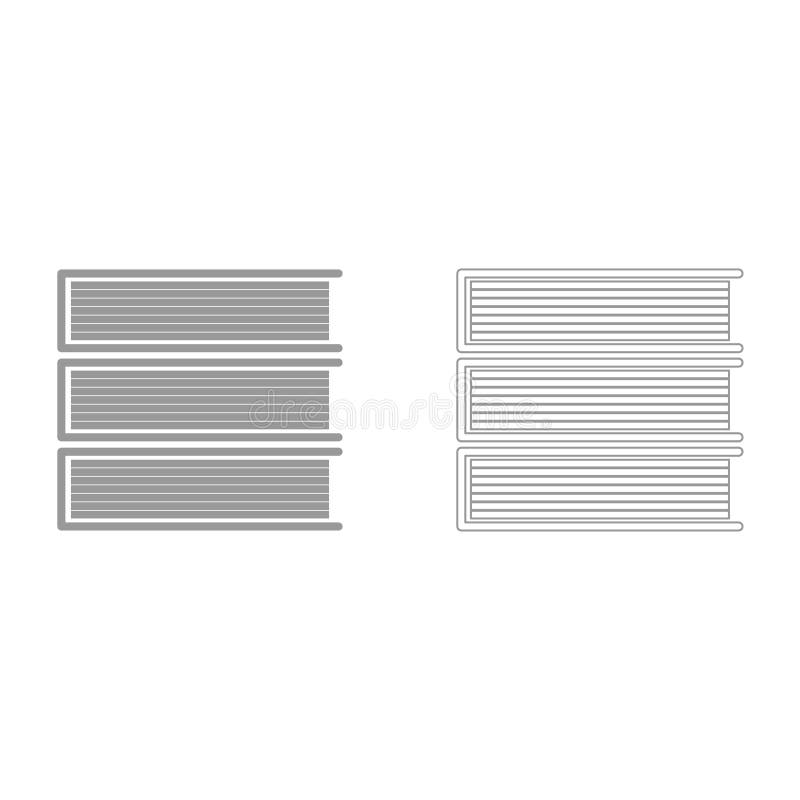 Horizontal Stack of Books Icon . Different Color Stock Vector ...