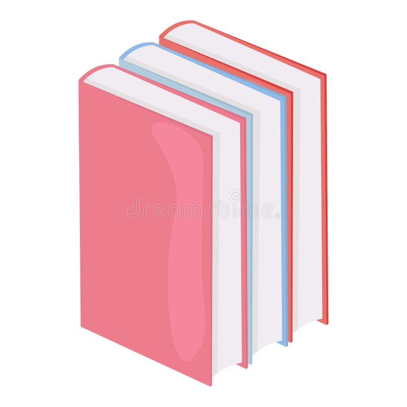 Horizontal Stack of Colored Books in Isometric.education Infographic ...