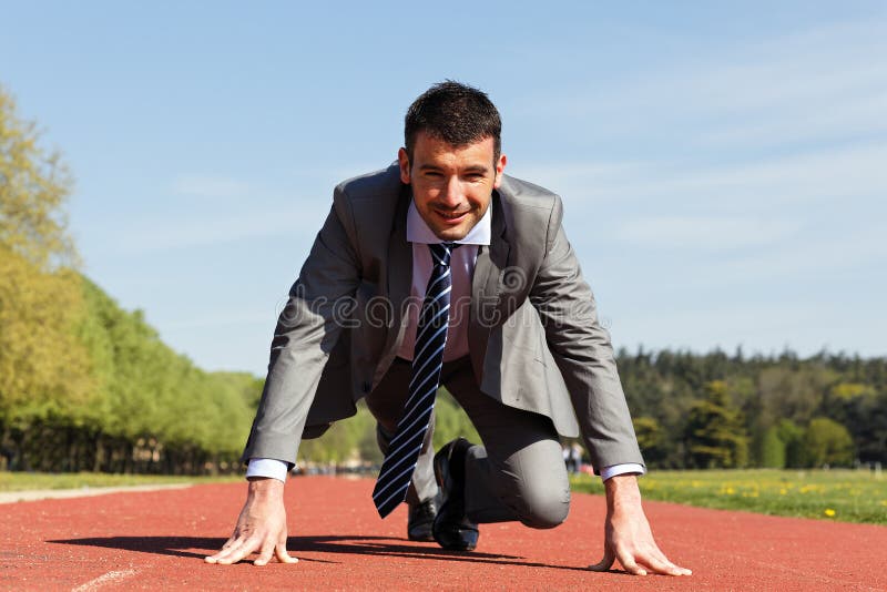 Horizontal start stock photo. Image of looking, determined - 19496724
