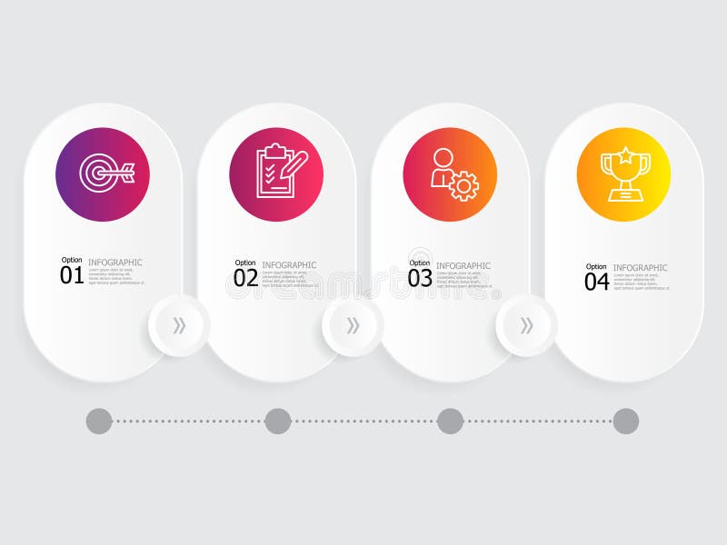 Horizontal Steps Timeline Infographic Element Stock Vector ...