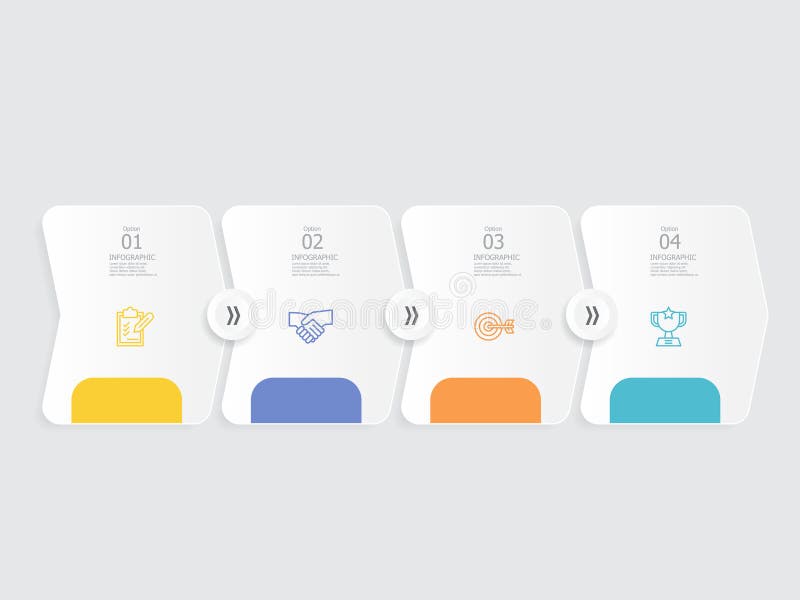 Horizontal Steps Timeline Infographic Element Stock Vector ...