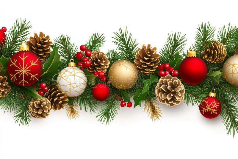 Stock Backgrounds Horizontal Christmas Border Tree Plant Stock Photos ...