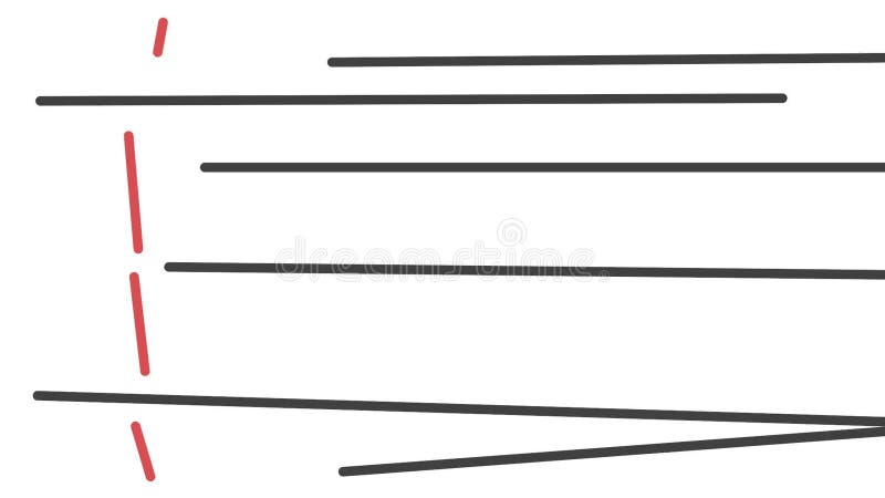 Horizontal Straight Sticks or Strips Move. Red Segments Appear between ...