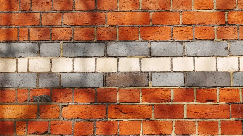 Horizontal Stripe in Brick Wall Stock Photo - Image of wall, level ...