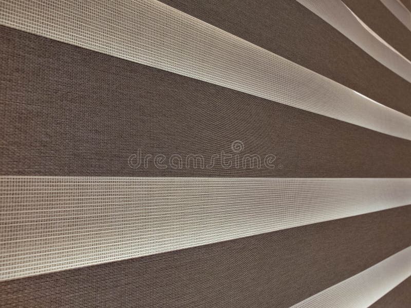 Horizontal Striped Curtains Made from Natural Material Stock Photo ...