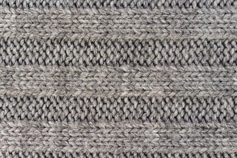 Knitting. Gray Knitted Pattern Background or Knit Fabric Texture ...