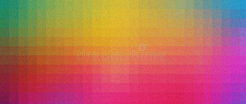 Horizontal Stripes of Rainbow Colors Creating a Pixelated Gradient ...