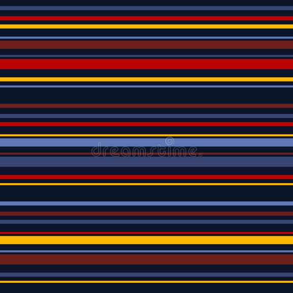 Horizontal Stripes Seamless Pattern. Simple Vector Colorful Lines ...