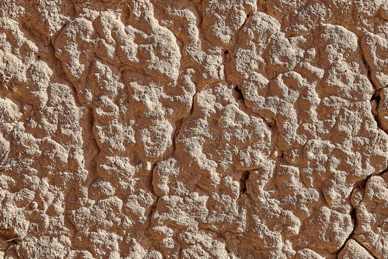 Wall or Fence Made of Coarse Clay Plaster. Stock Image - Image of fence ...
