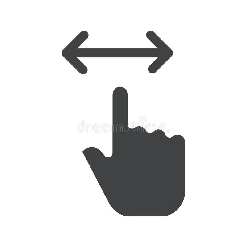 Horizontal Swipe Gesture Icon Simple Vector Symbol Stock Vector ...
