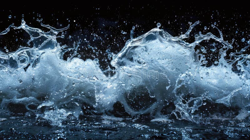 Horizontal Swirling Water Splash Stock Illustration - Illustration of ...