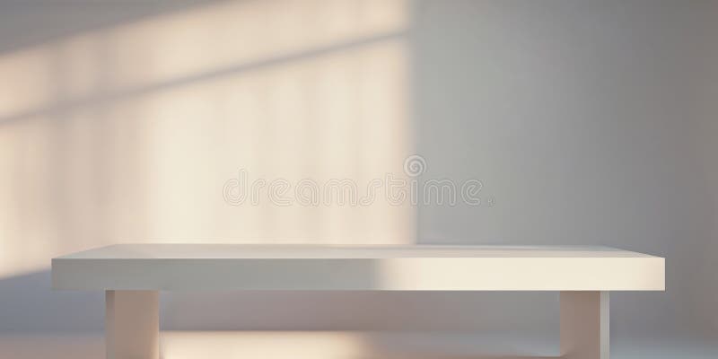 Horizontal Table with Natural Lighting Shadows Stock Photo - Image of ...