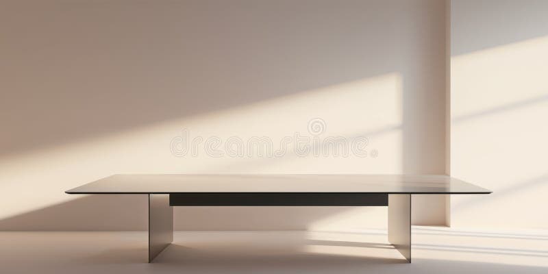 Horizontal Table with Natural Lighting Shadows. Stock Image - Image of ...