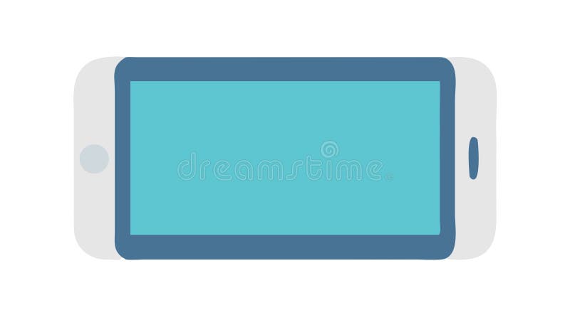 Horizontal Tablet Device Icon, Digital Media and E.reading Symbol ...