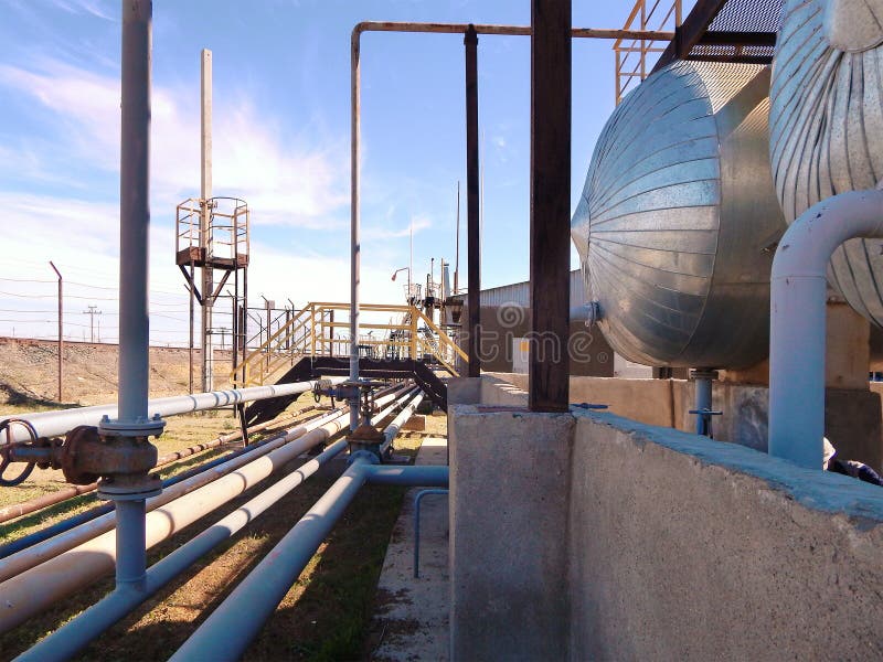 Horizontal tanks. stock photo. Image of pipes, stainless - 73579350