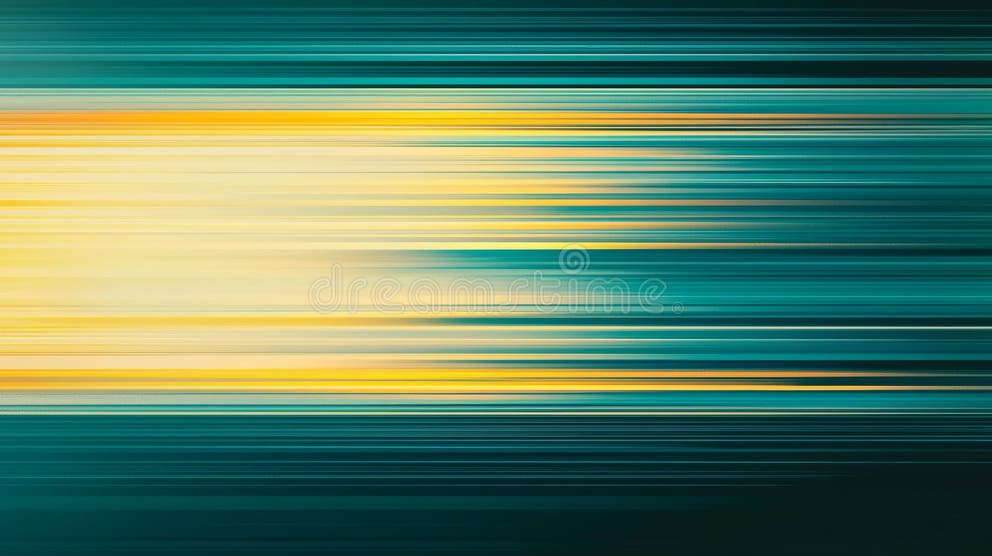 Horizontal Teal and Yellow Lines Create an Abstract Background with ...