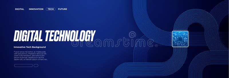 Horizontal Technology Background with AI Semiconductor or Chip Stock ...