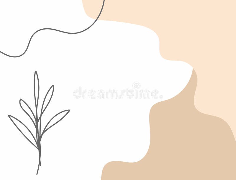 Horizontal Template with Organic Shapes Drawn by Hand. Sketch, Doodle ...