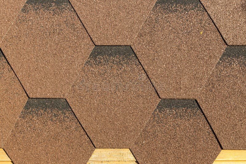 Horizontal Texture of a Brown Shingles Roof Stock Image - Image of ...