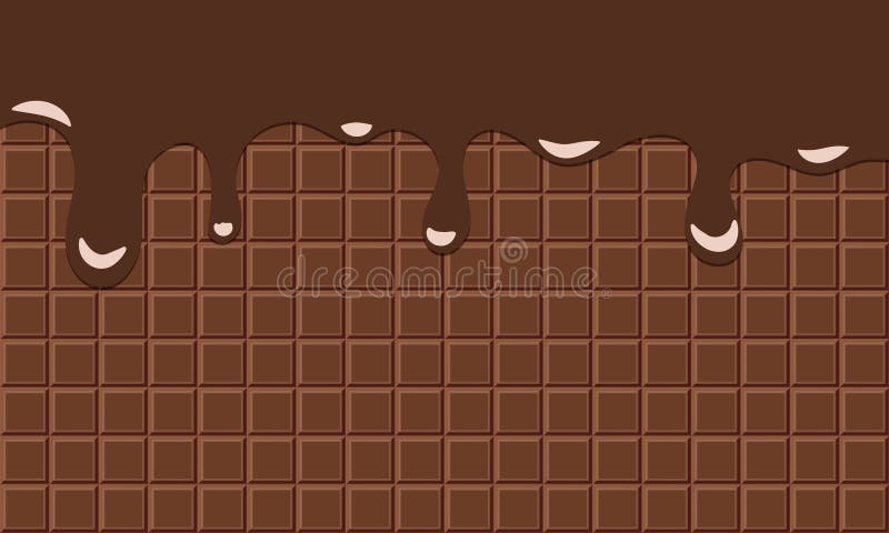 Horizontal Texture of Chocolate Bar Surface with Dripping Chocolate ...