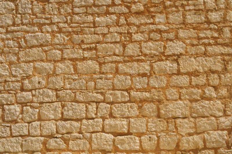 Horizontal Texture of an Old Wall Made of Rubble Stone, Brown Sandstone ...