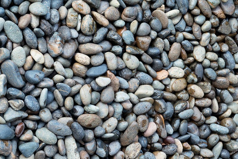 The Horizontal Texture of River Pebbles Background Stock Image - Image ...