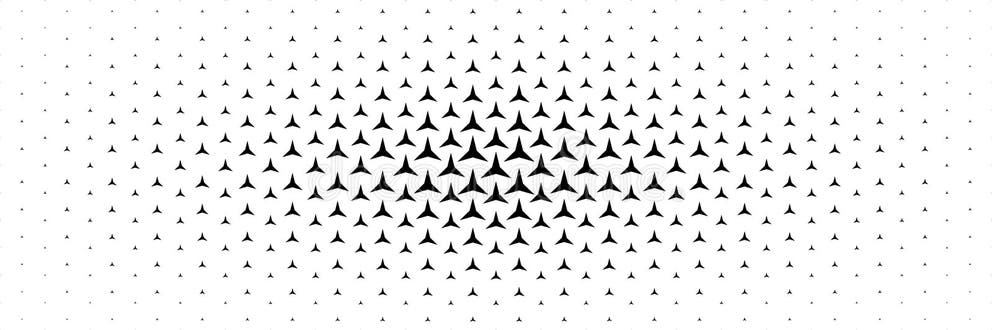 Horizontal Three Sharp Corners Triangle Spreading from Center for ...