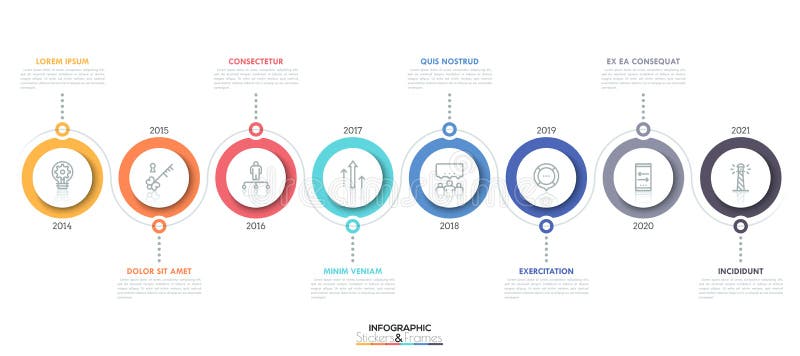 8 Step Horizontal Timeline Stock Illustrations – 165 8 Step Horizontal ...