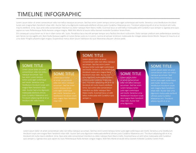 Horizontal Timeline Template Stock Vector - Illustration of month ...